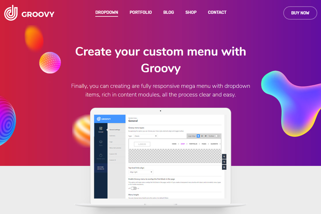 Expanding sidebar menu right side ⋆ Groovy Mega Menu